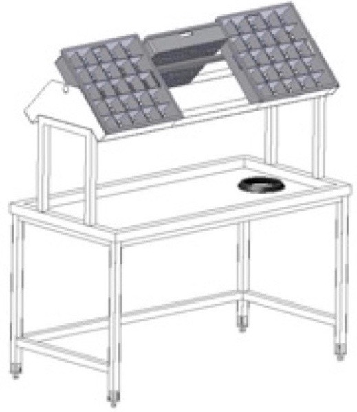 Stainless Steel Sorting Table With Shelf for Racks 255 cm | KitchenPRO