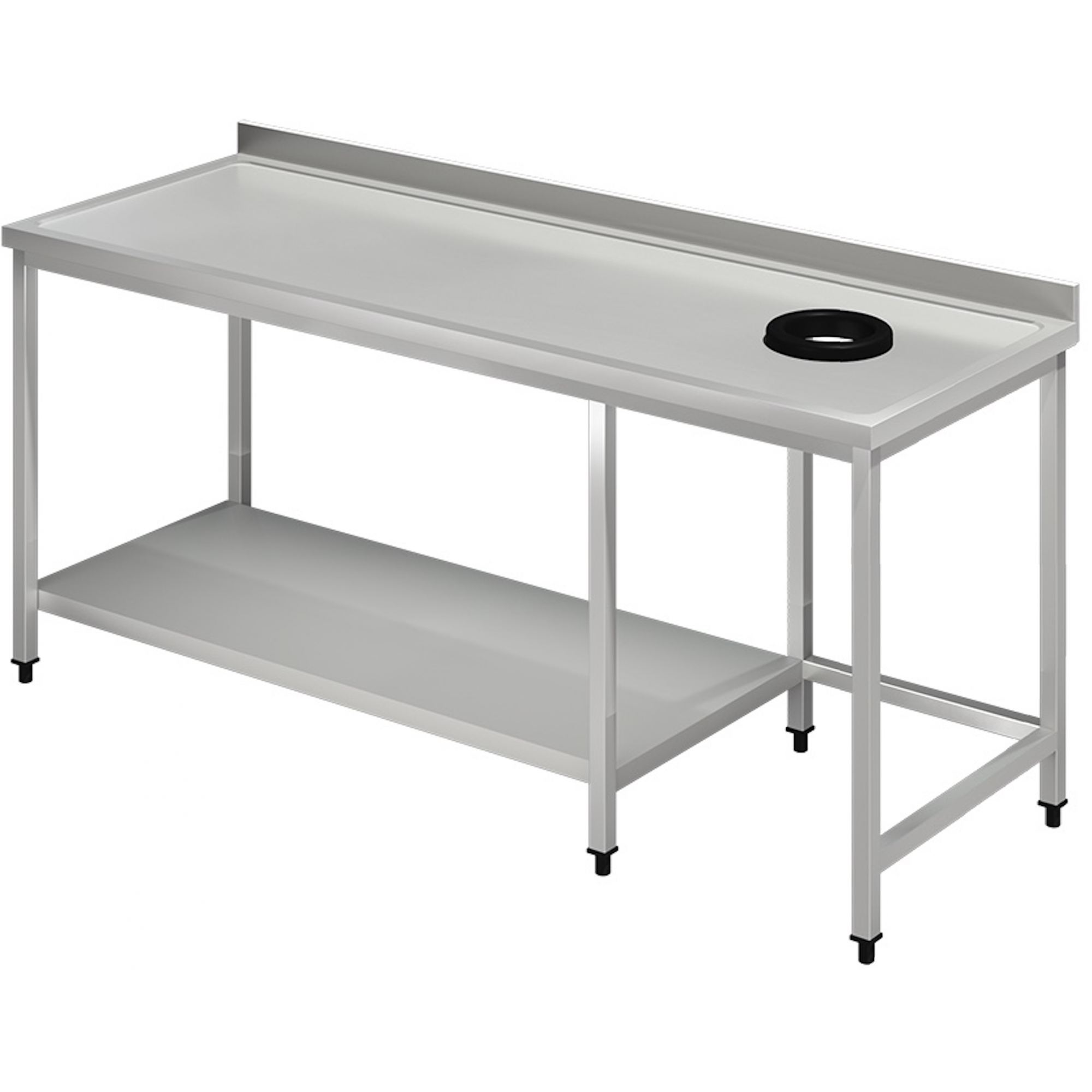 Stainless Steel Sorting Table 220 cm | KitchenPRO