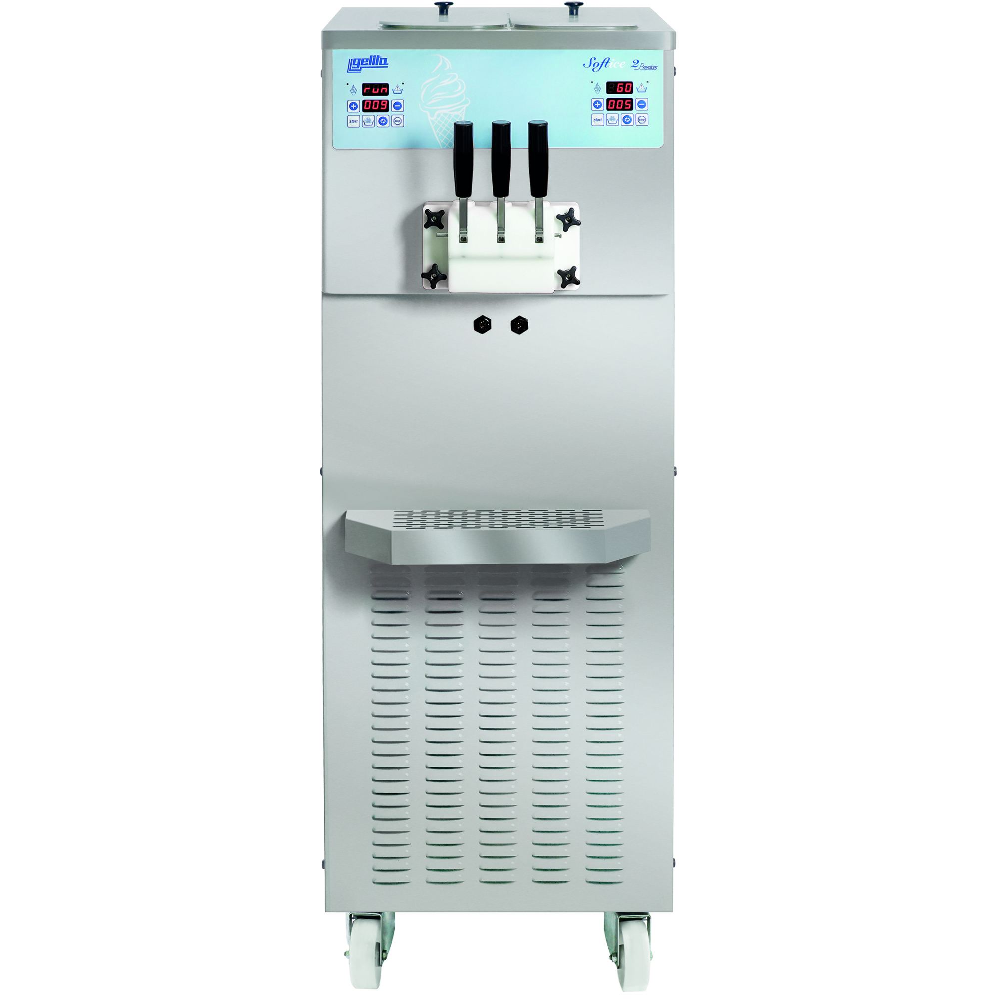 Μηχανή SOFT Παγωτού 3 Γεύσεις 9+9 Λίτρων (38 Kg / ώρα) SOFTICE 2-F ...